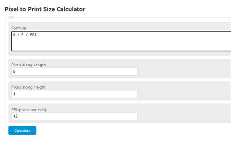 Pixel To Print Size Calculator Calculator Academy