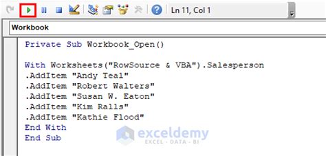 Create Combobox With Rowsource In Excel Vba Easy Ways
