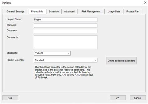 Lesson General Settings Project Plan Lesson General Settings Project Plan