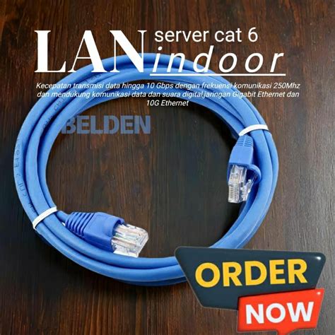 Jual Kabel Lan Server Belden Cat 6 1 Meter 5 Meter Shopee Indonesia