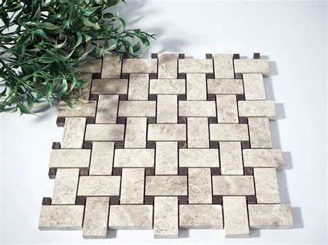 Ida Marble Basketweave Mosaic Wall And Floor Tiles