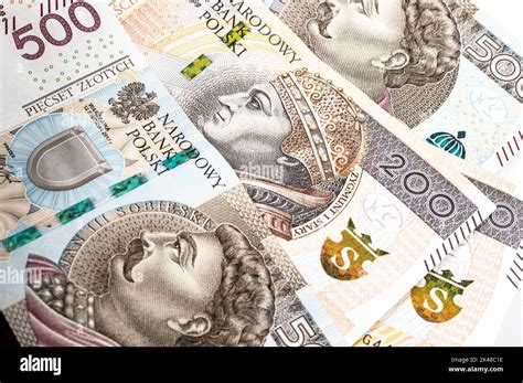 Polish Banknotes Of Large Denominations 200 And 500 Zlotys Money In