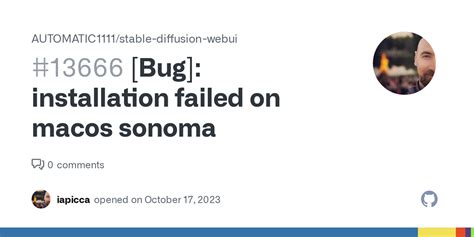 Bug Installation Failed On Macos Sonoma · Issue 13666