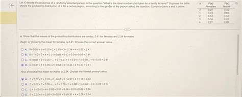 Solved Let X Denote The Response Of A Randomly Selected