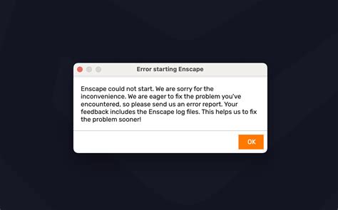 Unable To Start Enscape With Macbook Pro M2 Error Bug Reports