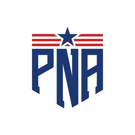 Premium Vector Patriotic Pna Logo With Star And American Flag Straps