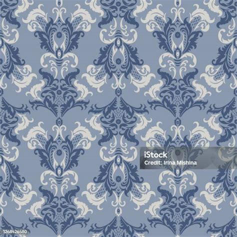 다마스 스크 매끄러운 패턴 꽃 빈티지 벽지 0명에 대한 스톡 벡터 아트 및 기타 이미지 0명 꽃 식물 꽃무늬 Istock