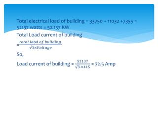 Calculation Of Electrical Load Of Building PPTX Calculation Of Electrical Load Of Building PPTX