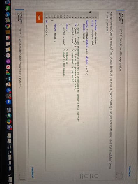 Solved Feedback Challenge Activity 2222 Function Call In
