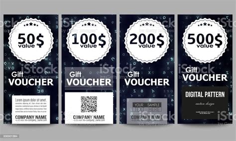 현대적인 선물 세트 쿠폰입니다 템플릿 가상현실 추상적임 기술 3차원 형태에 대한 스톡 벡터 아트 및 기타 이미지 3차원 형태 가격표 가상현실 Istock