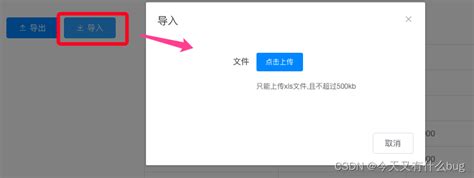 详解vue实现文件导入导出（前端部分） 前端导出接口是什么 csdn博客