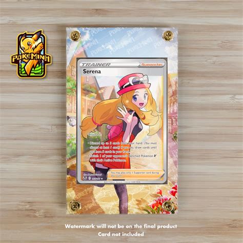 Serena Full Art Trainer Custom Pokemon Card Display Case Etsy