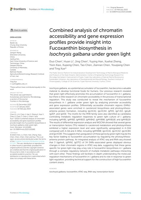Pdf Combined Analysis Of Chromatin Accessibility And Gene Expression Profiles Provide Insight