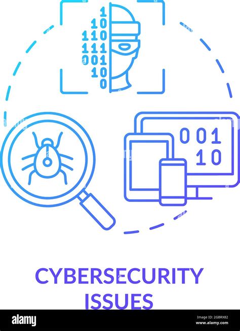 Cybersecurity Issue Blue Gradient Concept Icon Stock Vector Image And Art Alamy