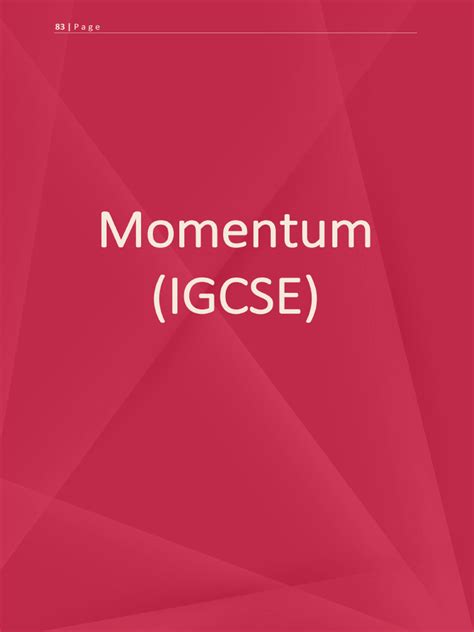 Chapter 5 Momentum Igcse Pdf