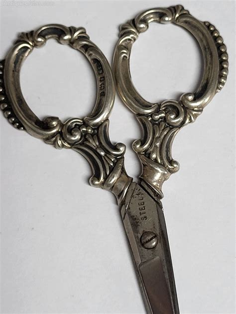 Antiques Atlas Edwardian Silver Scissors 1904