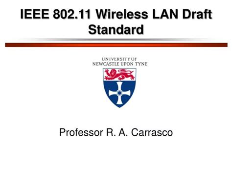 Ppt Ieee 80211 Wireless Lan Draft Standard Powerpoint Presentation