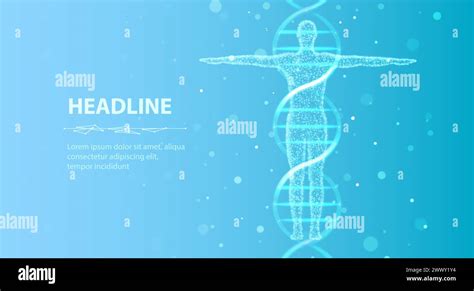 Human Dna Medical Technology Gene Evolution Cellular Health Nervous System Stock Vector