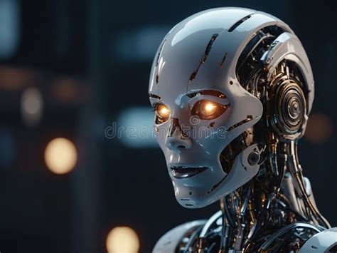Futuristic Robot Technology Development Artificial Intelligence And Machine Learning Concept