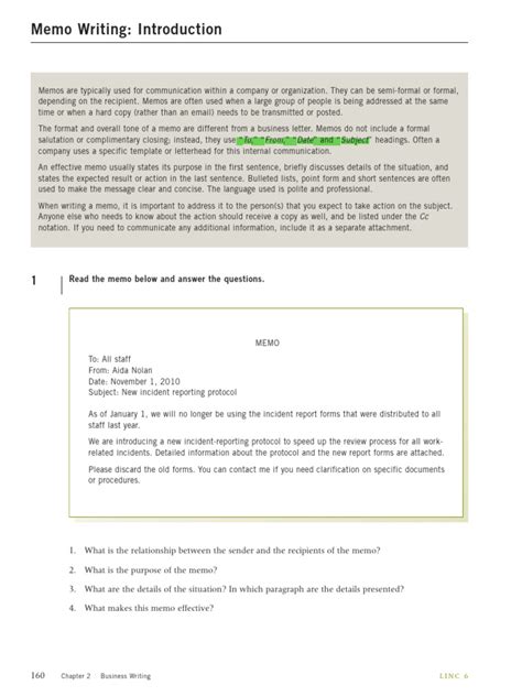 Memo Writing Pdf Memorandum Human Communication