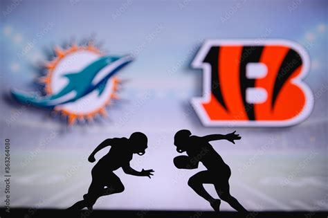 Miami Dolphins Vs Cincinnati Bengals Nfl Match Poster Two American