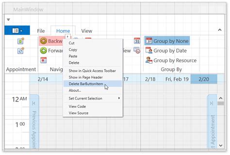 Lesson 3 Provide Ribbon UI For A Scheduler Legacy WPF Controls DevExpress Documentation
