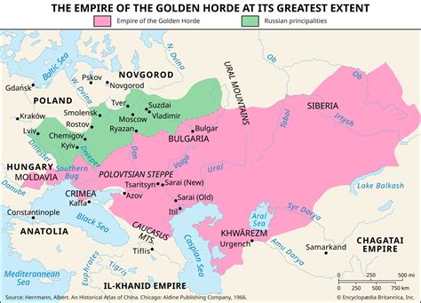 Golden Horde Significance Map And Location Britannica