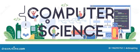 Computer Science Typographic Header Student Write Software And Create