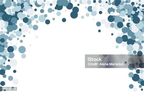 거품 패턴 프레임 블루 배너 웹입니다 컬러 배경입니다 벡터 일러스트 레이 션입니다 구에 대한 스톡 벡터 아트 및 기타 이미지 구 기포 기하 도형 Istock