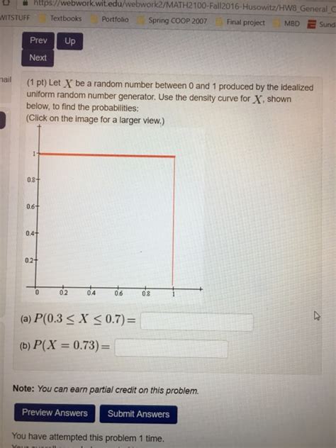 Solved Let X Be A Random Number Between 0 And 1 Produced By