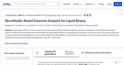 Microfluidic‐based Exosome Analysis For Liquid Biopsy