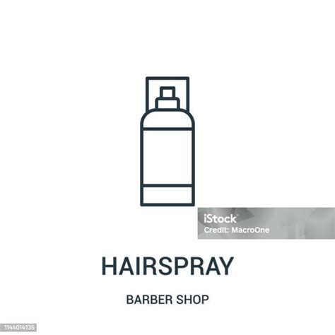 이발소 컬렉션에서 헤어 스프레이 아이콘 벡터입니다 얇은 라인 헤어 스프레이 개요 아이콘 벡터 일러스트 레이 션 가위에 대한 스톡 벡터 아트 및 기타 이미지 Istock