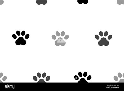 Paw Print Vector Pattern Stock Vector Image And Art Alamy