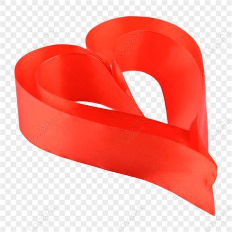 2 층 레드 하트 와이드 리본요염한비단 리본 Png 일러스트 무료 다운로드 Lovepik