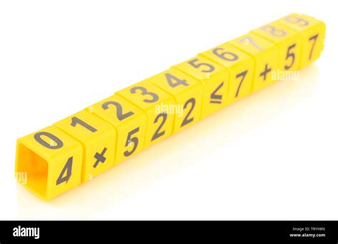 Educational Cubes With Different Numbers Isolated On White Stock Photo Alamy