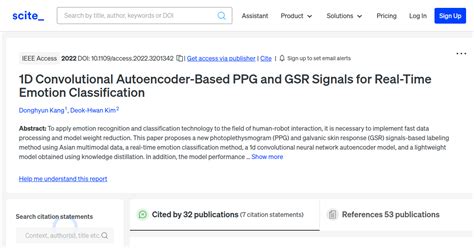 1d Convolutional Autoencoder Based Ppg And Gsr Signals For Real Time Emotion Classification