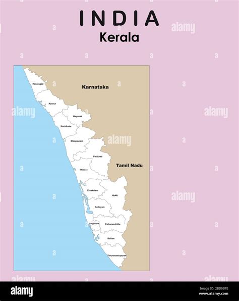 Outline Map Of Kerala Kerala Map Mdnt