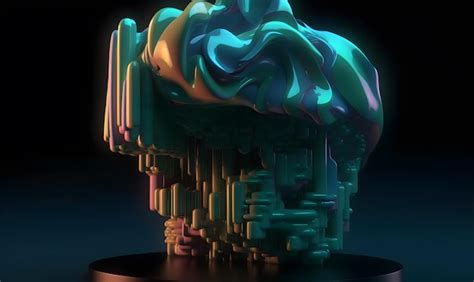 Premium Ai Image 3dnftrenderabstract