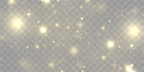 스파클 스파클링 매직 더스트 입자 Bokeh 효과 노란색 스파크 별 광택 플래시 골드 라이트 벡터 프리미엄 벡터