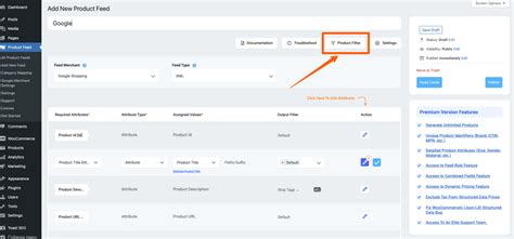 How To Use Feed Filter Options When Generating Feed Pfm