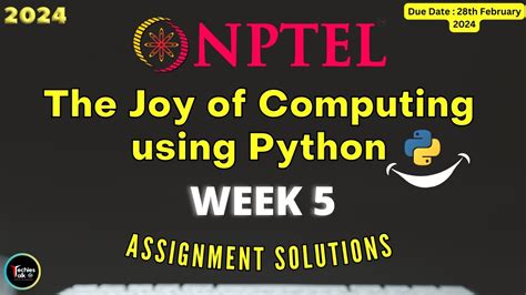 Nptel The Joy Of Computing Using Python Week5 Quiz Assignment Solutions Jan 2024 Iit Ropar