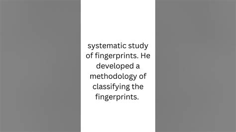 Francis Galton Classification Of Fingerprints Forensicscience History Ugcnet Youtubeshorts