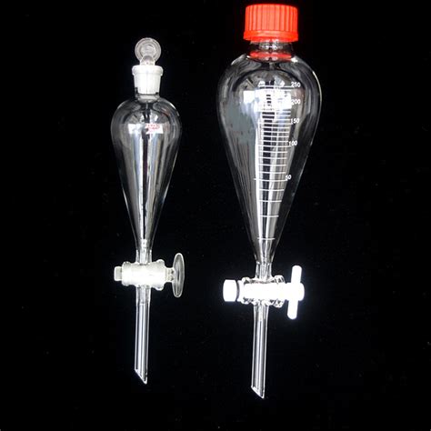 梨形分液漏斗125ml250ml500ml 玻璃四氟塞漏斗螺纹口滴液震荡漏斗 阿里巴巴