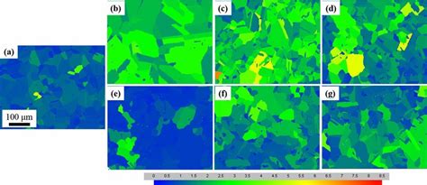 Grain Orientation Spread Gos Maps For All The Annealed Sample