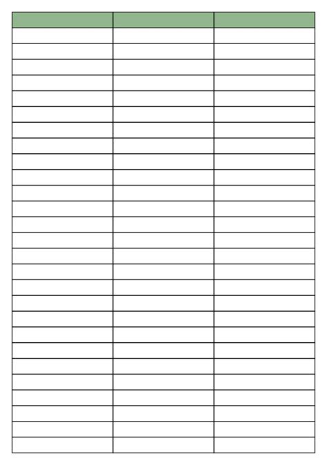 3 Column Spreadsheet 10 Free Pdf Printables Printablee