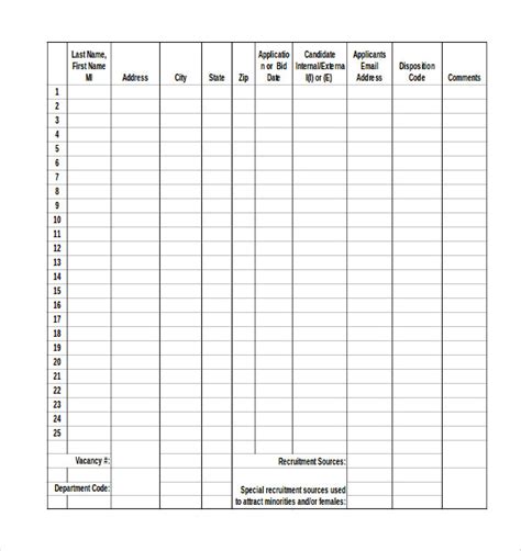 Tracking Excel Template