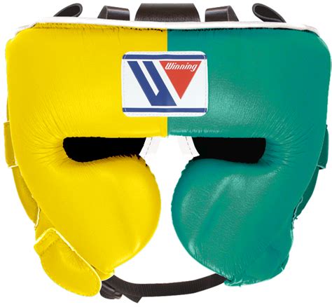 Winning Cheek Protector Headgear Yellow · Green Wjapan Boxing