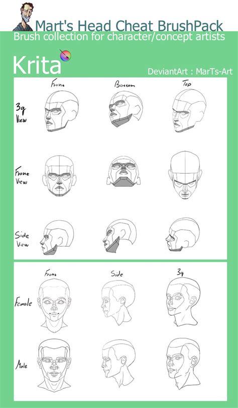 Krita Cheat Brush Pack Heads By Marts Art On Deviantart Krita Cheating Brush
