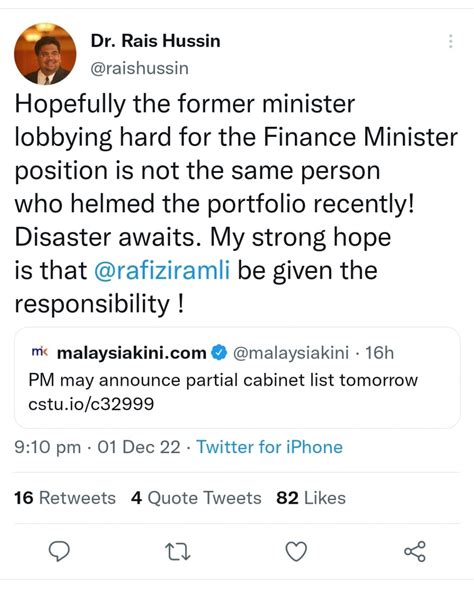 Petition · Tengku Zafrul Tidak Sesuai Sebagai Menteri Kewangan Post