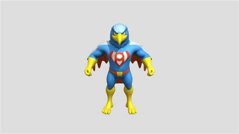 Anthropomorphic Eagle Superhero 3d Model By Blancaf [2591f80] Sketchfab